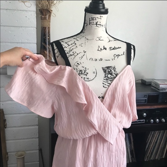 Zara | Dresses | New Zara Pink Ruffle Off Shoulder Dress | Poshmark